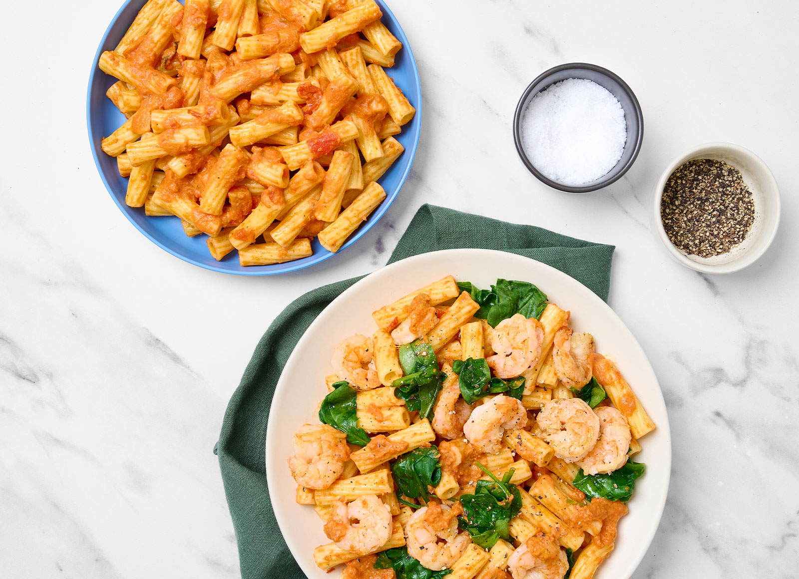 Shrimp Rigatoni alla Vodka + Kid-Friendly Plain Rigatoni alla Vodka ...