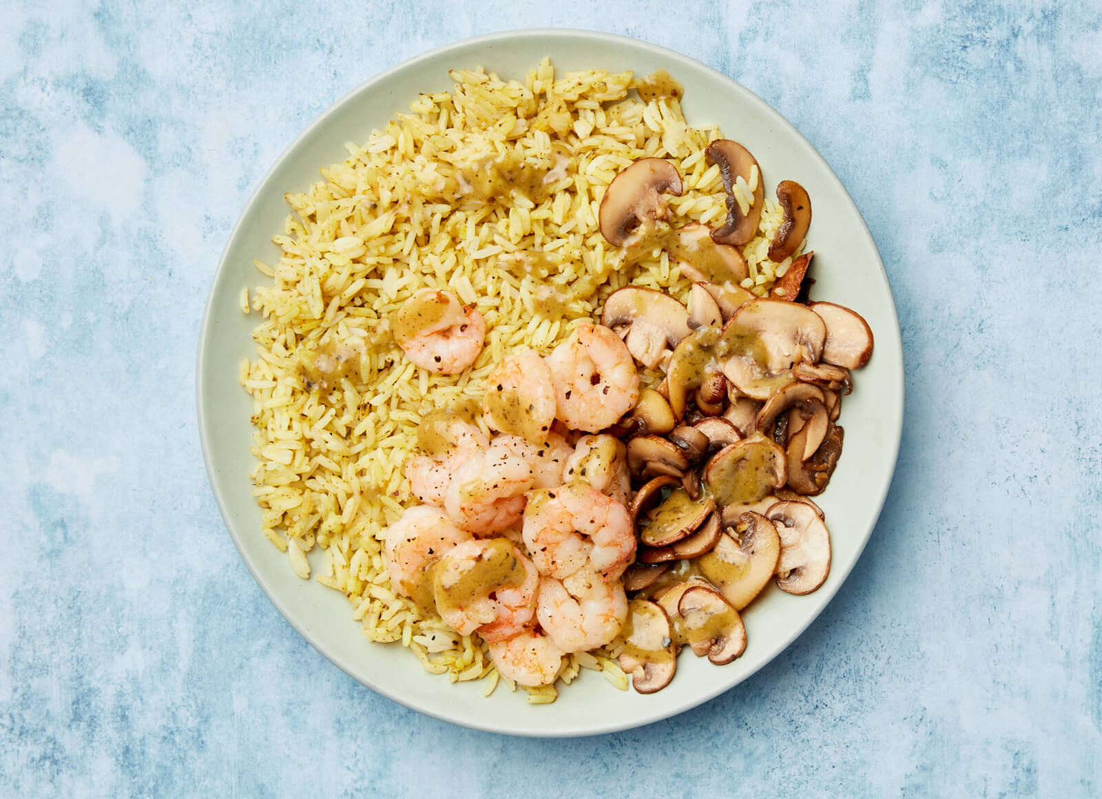 Green Chile Shrimp + Mushroom Rice Bowl | Hungryroot