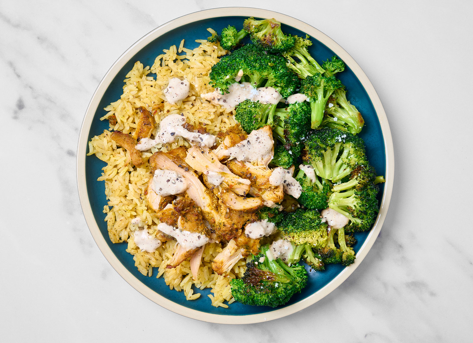 Creamy Garlic Shawarma Chicken Rice Bowl | Hungryroot