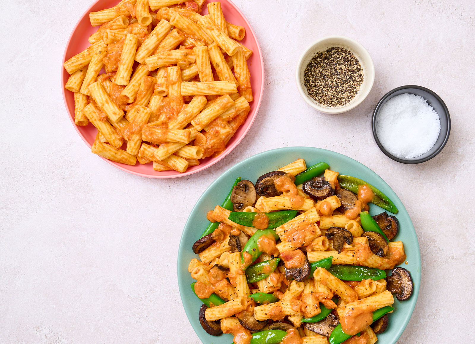 Rigatoni alla Vodka with Mushrooms + Kid-Friendly Plain Rigatoni alla ...