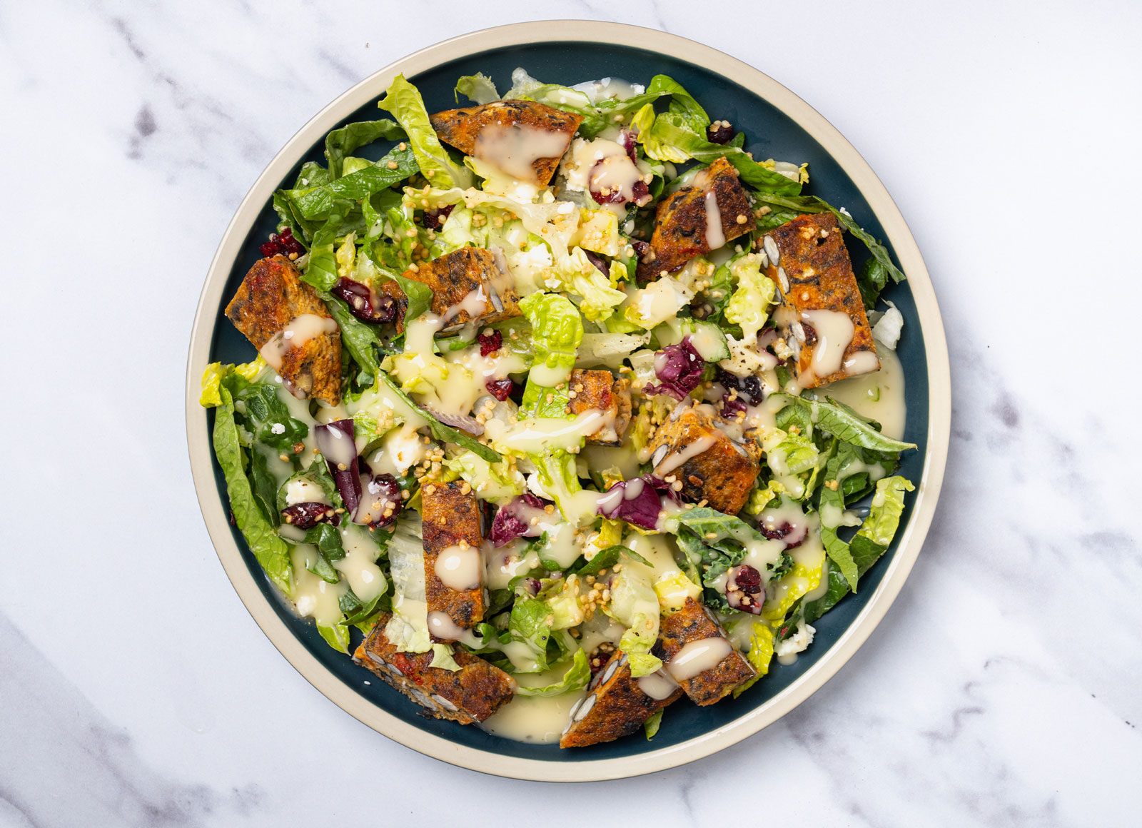 Honey Citrus Salad with Black Bean Burgers | Hungryroot