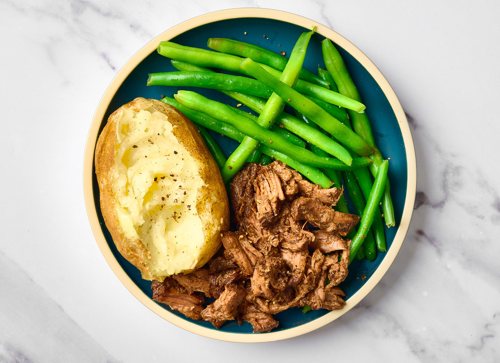 Beef Short Ribs with Baked Potatoes + Green Beans | Hungryroot