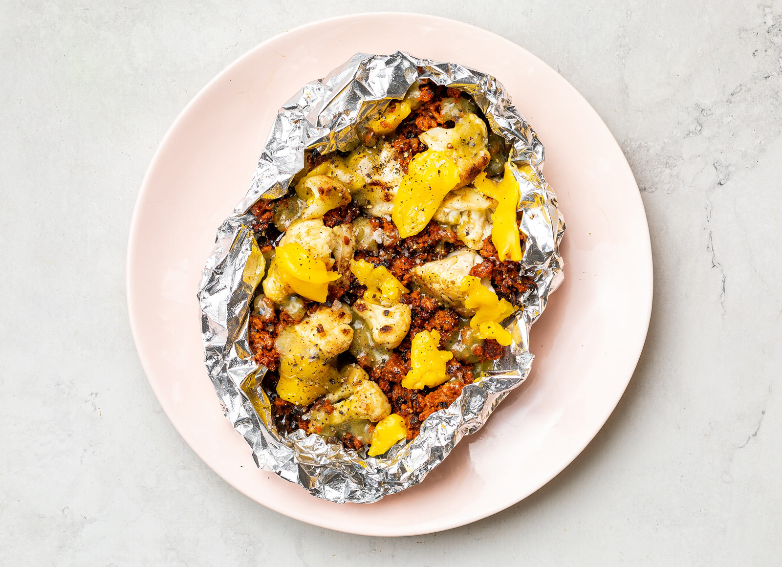 Easy-Cleanup Cheezy "Chorizo" Bake | Hungryroot