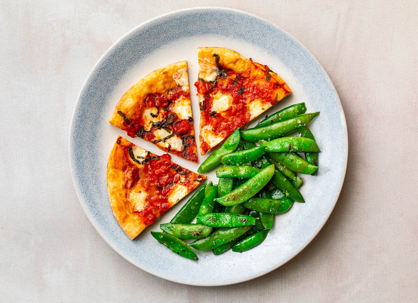 Margherita Pizza + Pea Snaps | Hungryroot