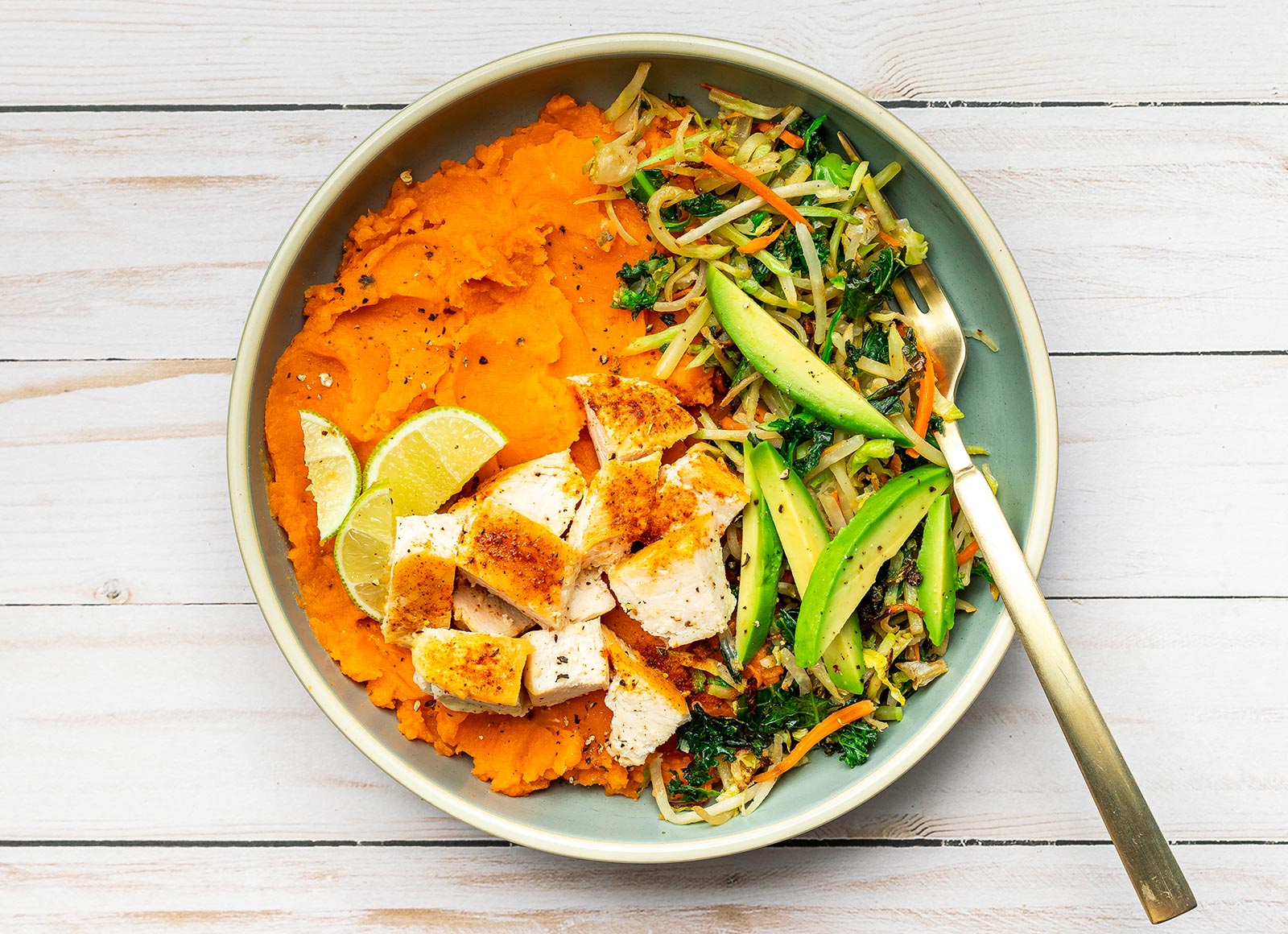 Zesty Chicken Avocado Sweet Potato Bowl | Hungryroot