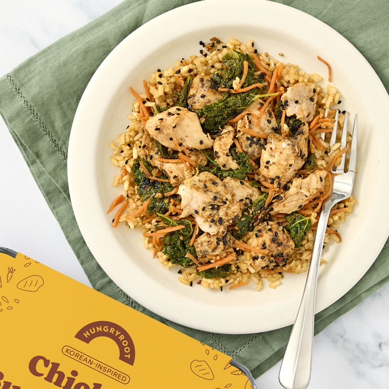 Korean-Inspired Chicken Burrito Bowl | Hungryroot