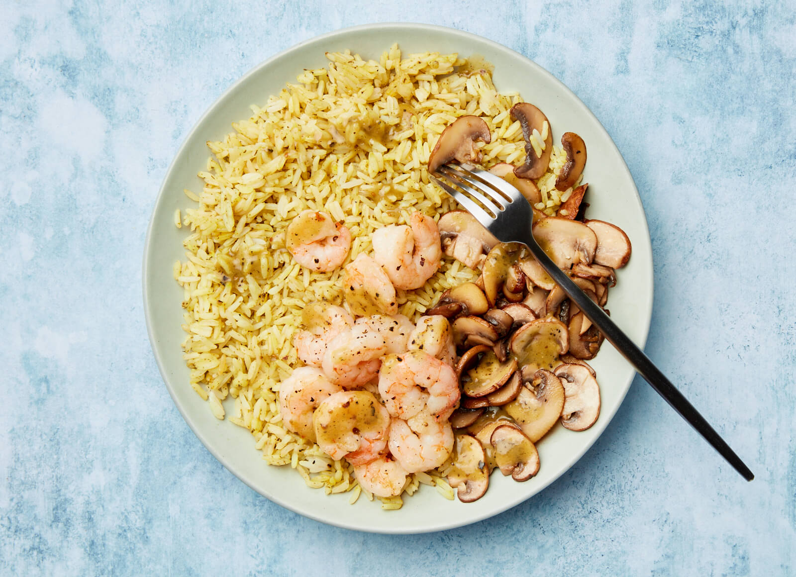 Green Chile Shrimp + Mushroom Rice Bowl | Hungryroot