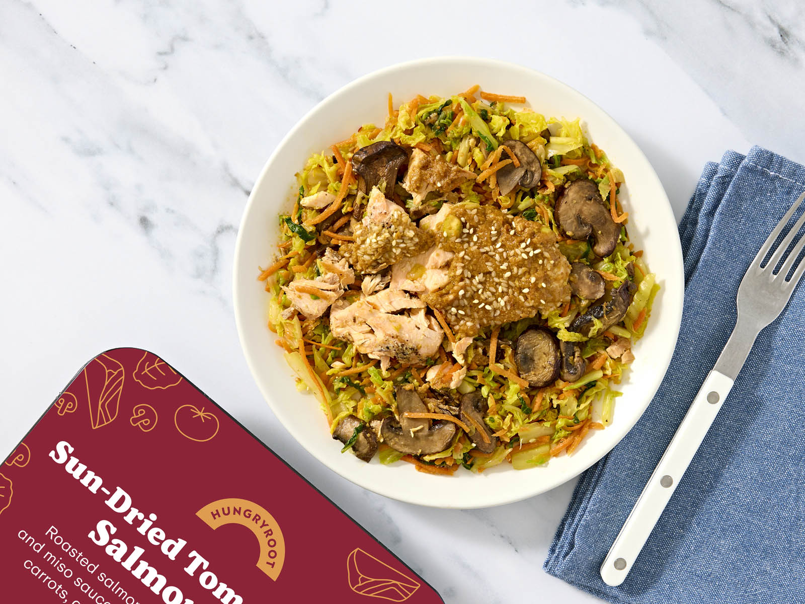 Sun-Dried Tomato + Miso Salmon Bowl | Hungryroot