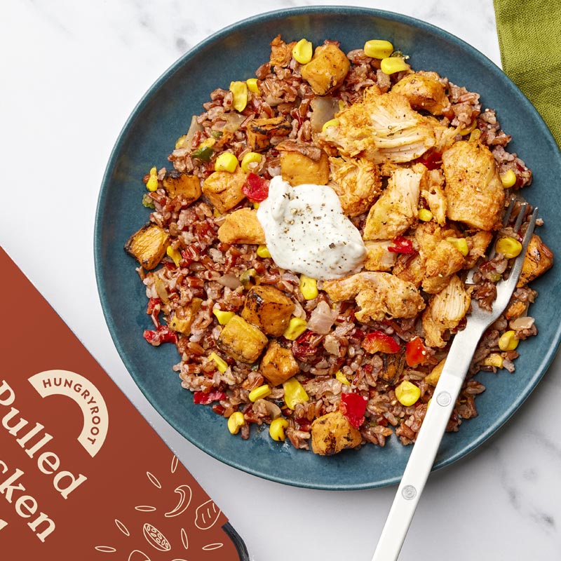 Pulled Chicken Bowl with Red Rice | Hungryroot