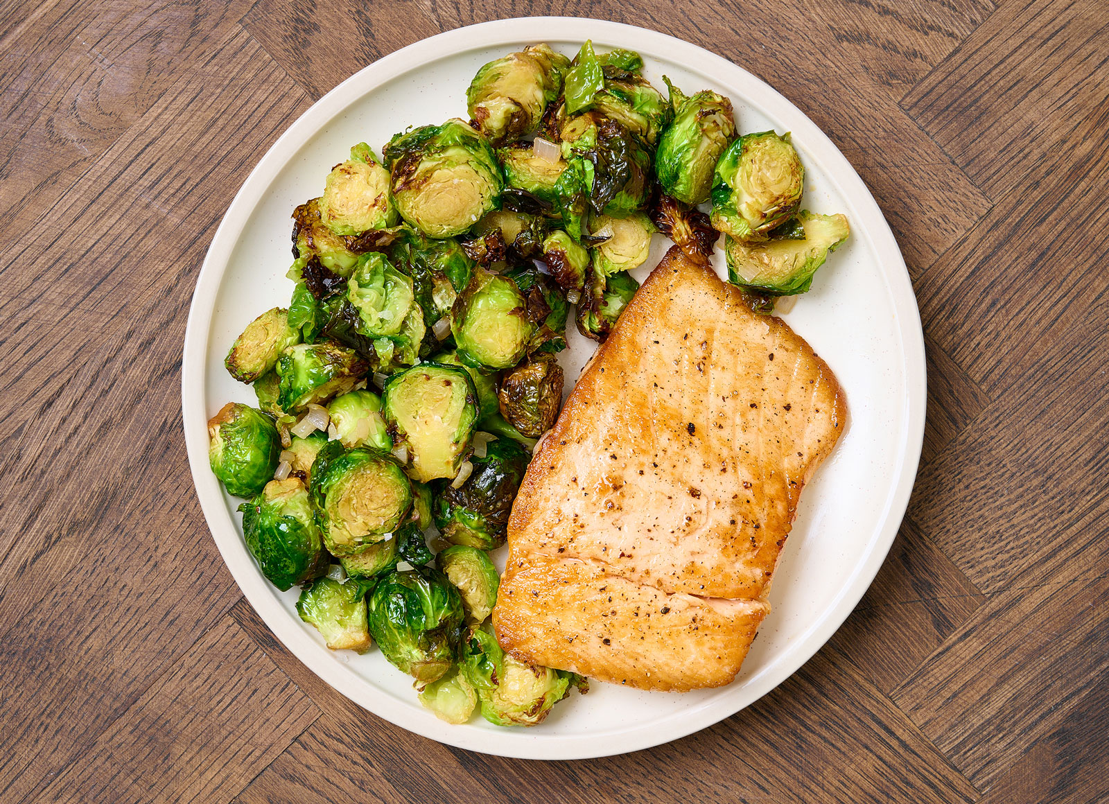Seared Salmon + Roasted Brussels | Hungryroot