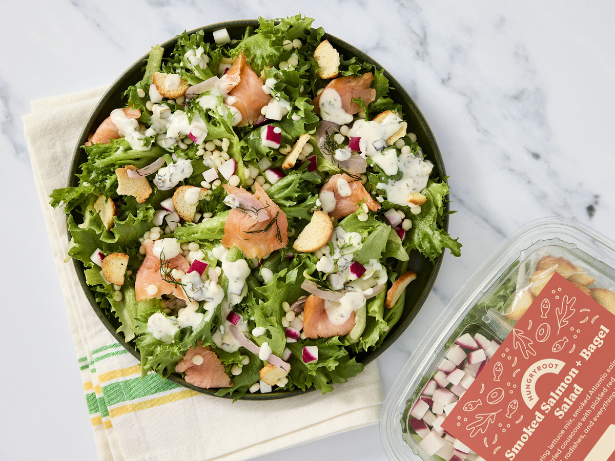 Smoked Salmon + Bagel Salad | Hungryroot