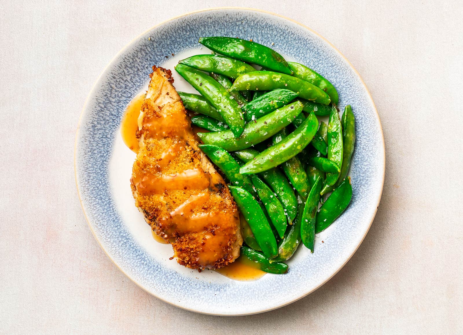 Crispy Champagne Chicken + Sugar Snaps | Hungryroot