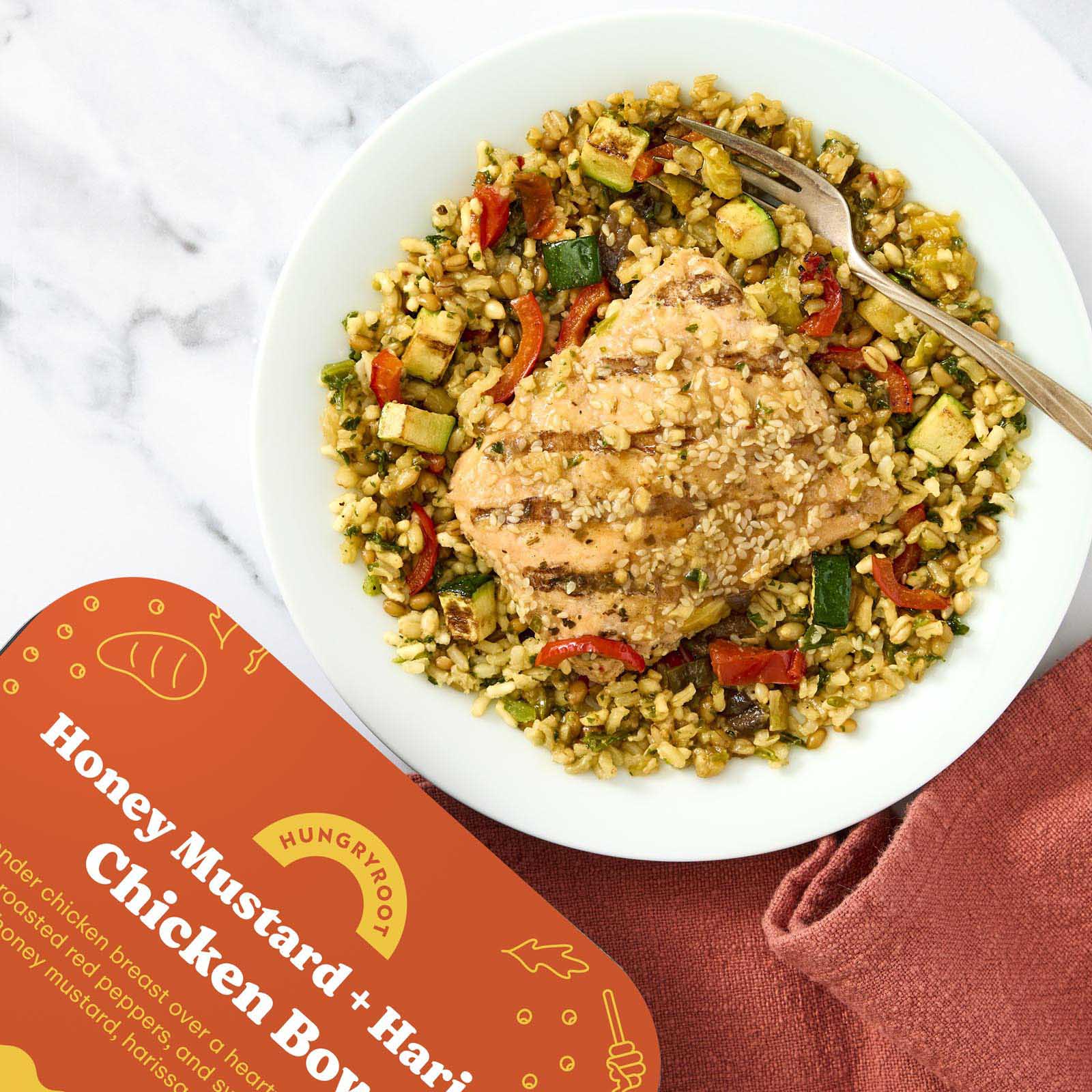 Honey Mustard + Harissa Chicken Bowl | Hungryroot