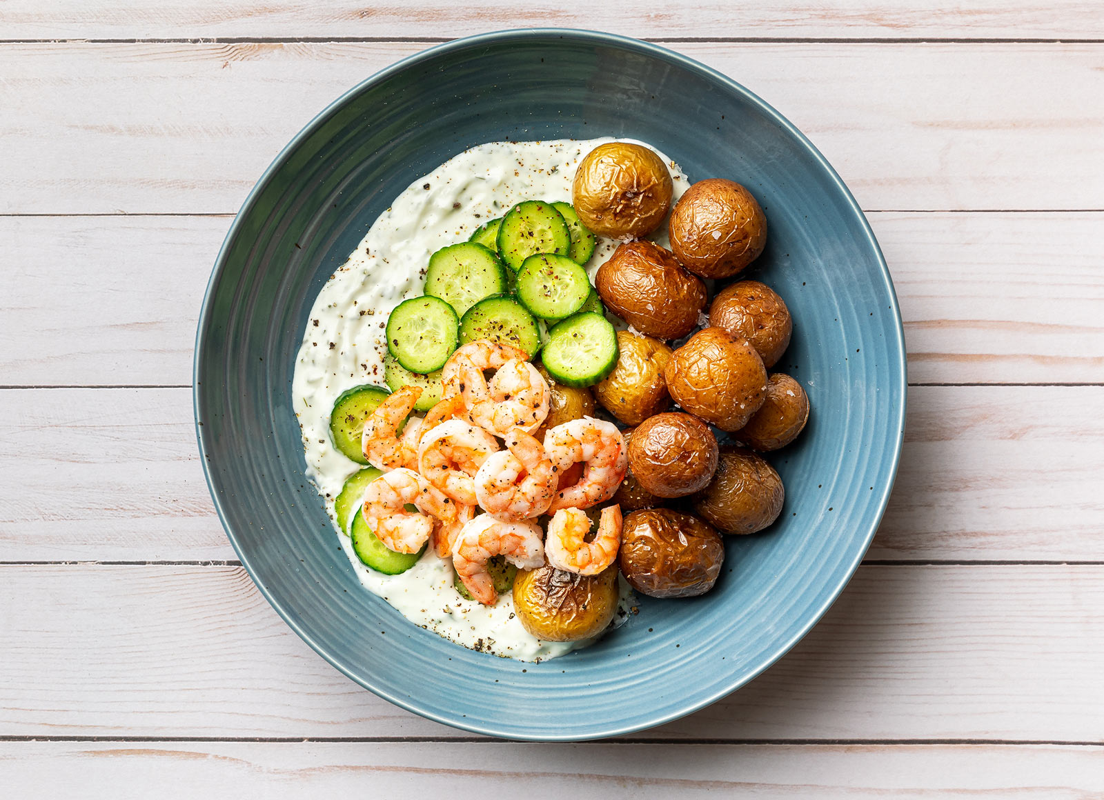 Tzatziki Shrimp Veggie Bowl | Hungryroot