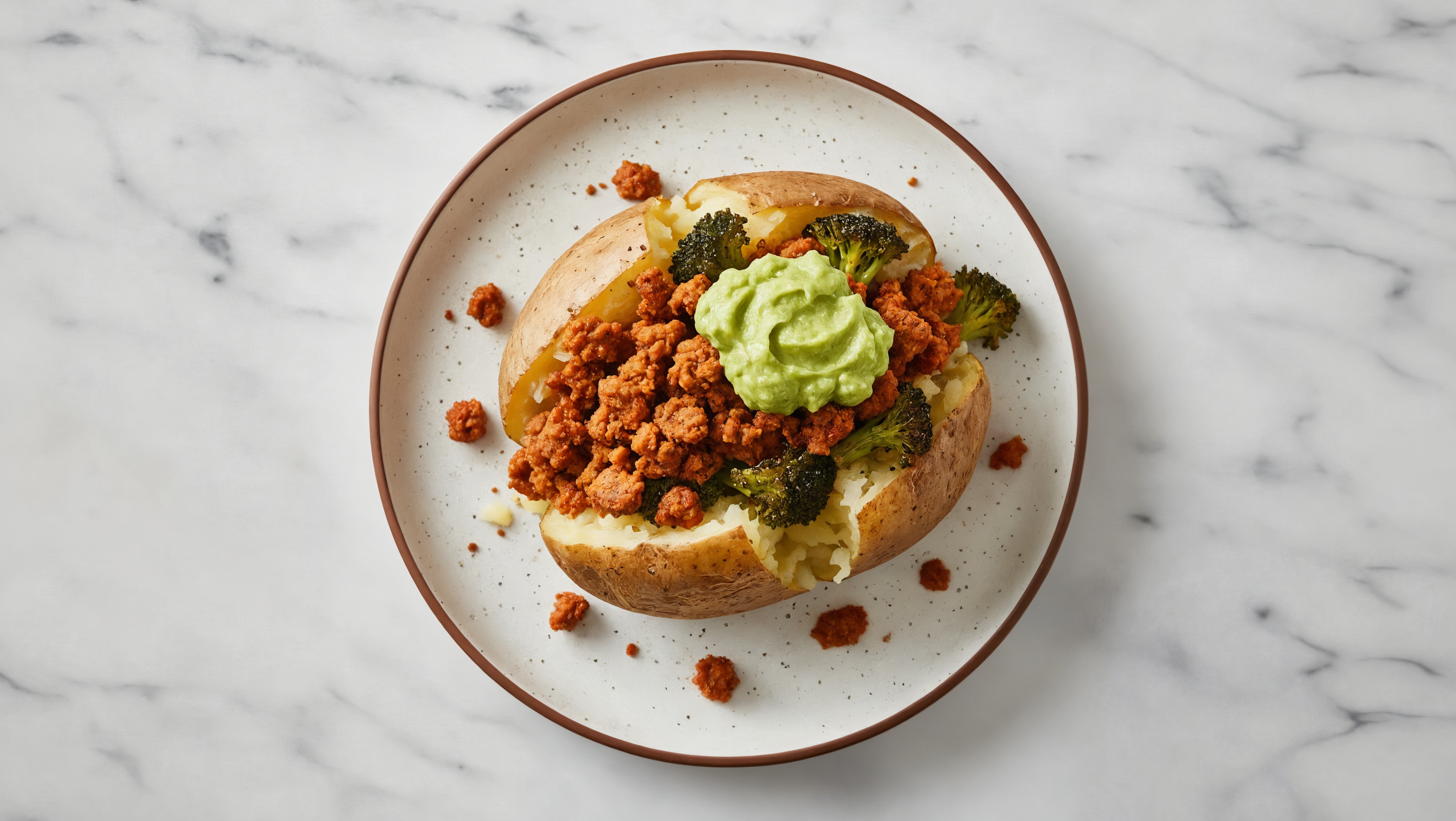 Plant-Based Chorizo + Guac Stuffed Potato | Hungryroot