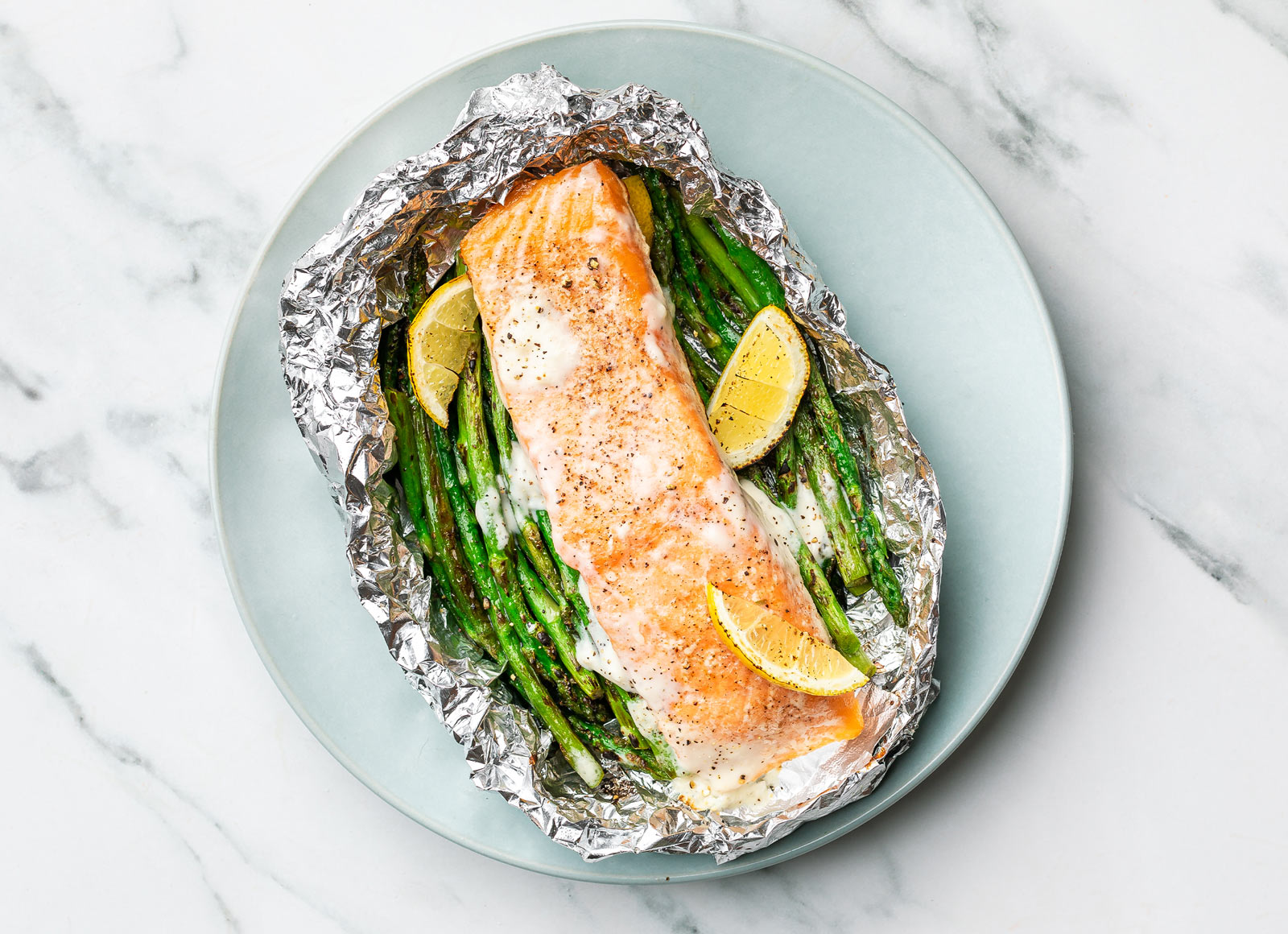 All-in-One Lemony Alfredo Salmon | Hungryroot