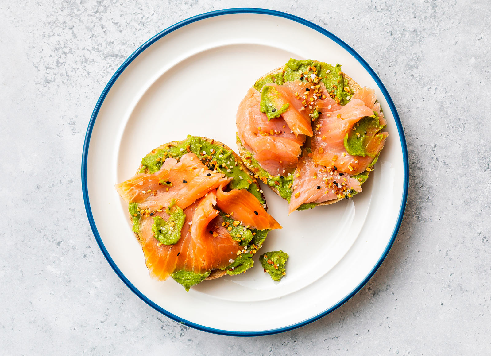 Avocado Salmon Bagel | Hungryroot