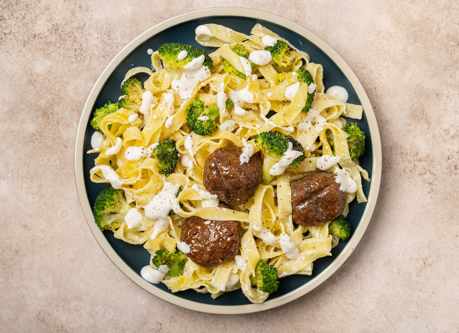 Creamy Beef Meatball Tagliatelle | Hungryroot