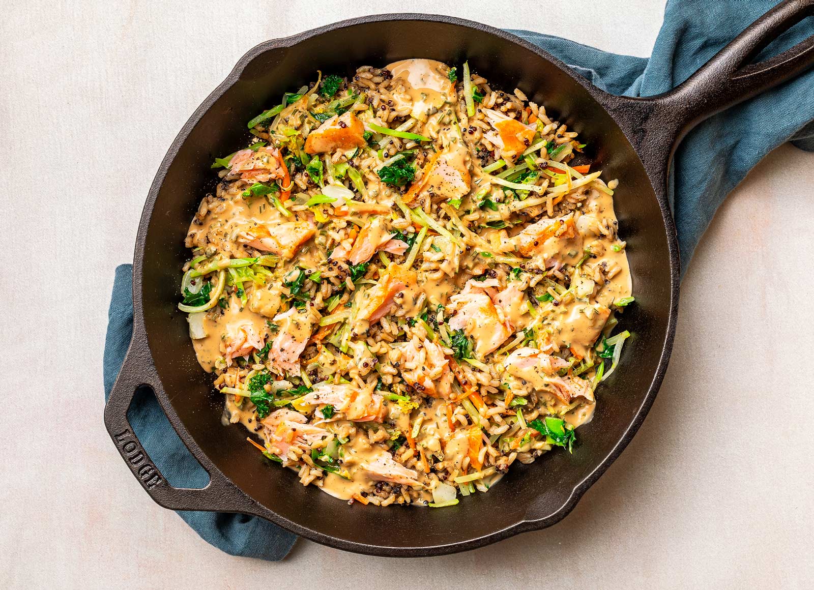 Thai Peanut Roast Salmon Super Fried Rice | Hungryroot