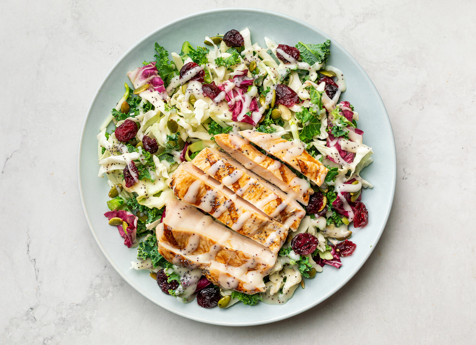 Grilled Chicken Sweet Kale Salad | Hungryroot