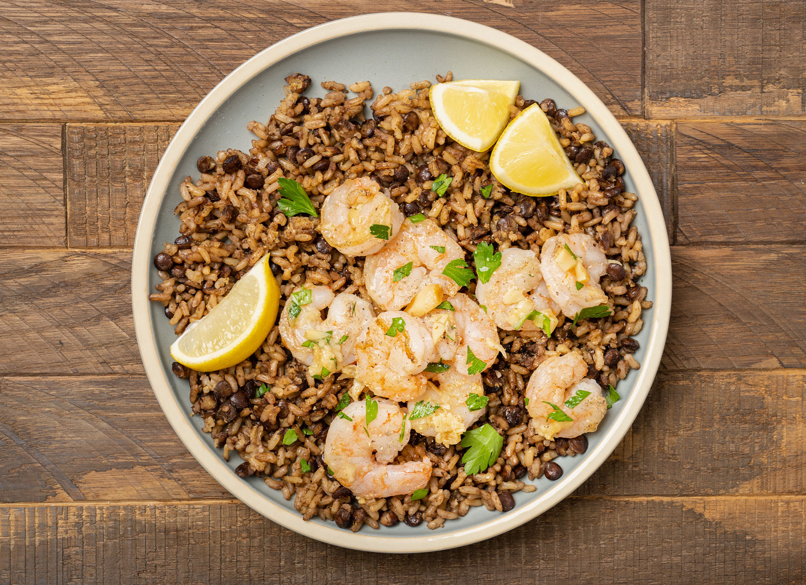 Roasted Garlic Shrimp + Rice | Hungryroot